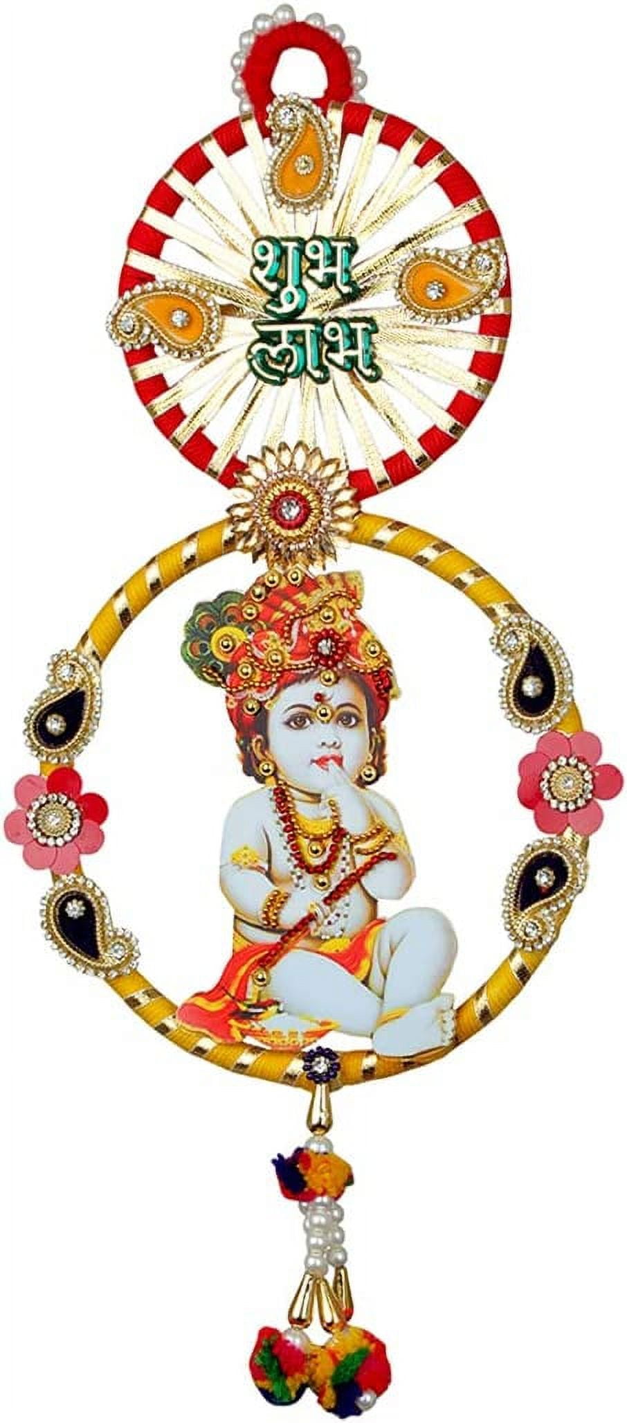 Auspicious Laddu Gopal Shubh Labh Toran Bandanwar Door Hanging Wall ...
