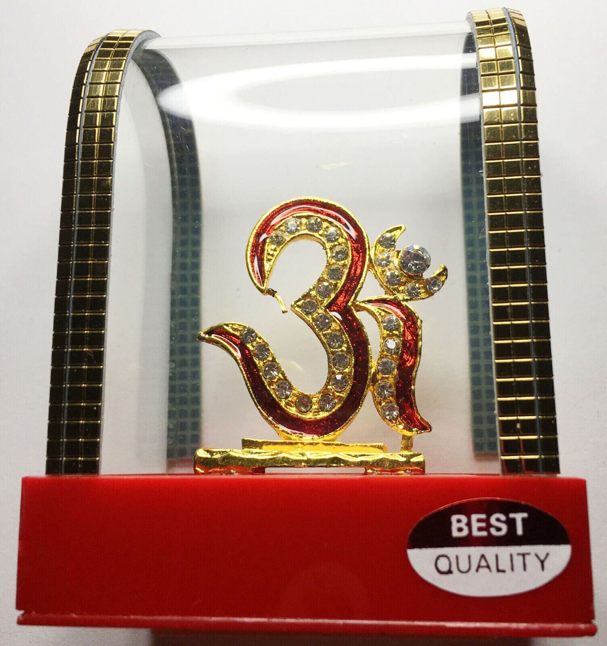 Auspicious OM Symbol Idol in Acrylic Box Car Dashboard/Home Decor ...
