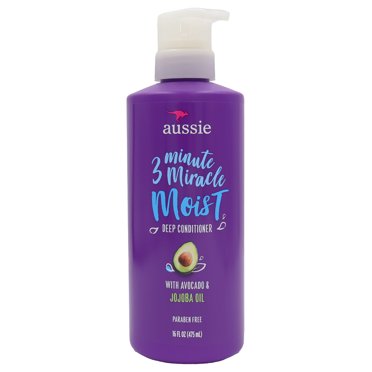 Aussie 3 Minute Miracle Deep Conditioner, Moist & Detangling, Paraben ...