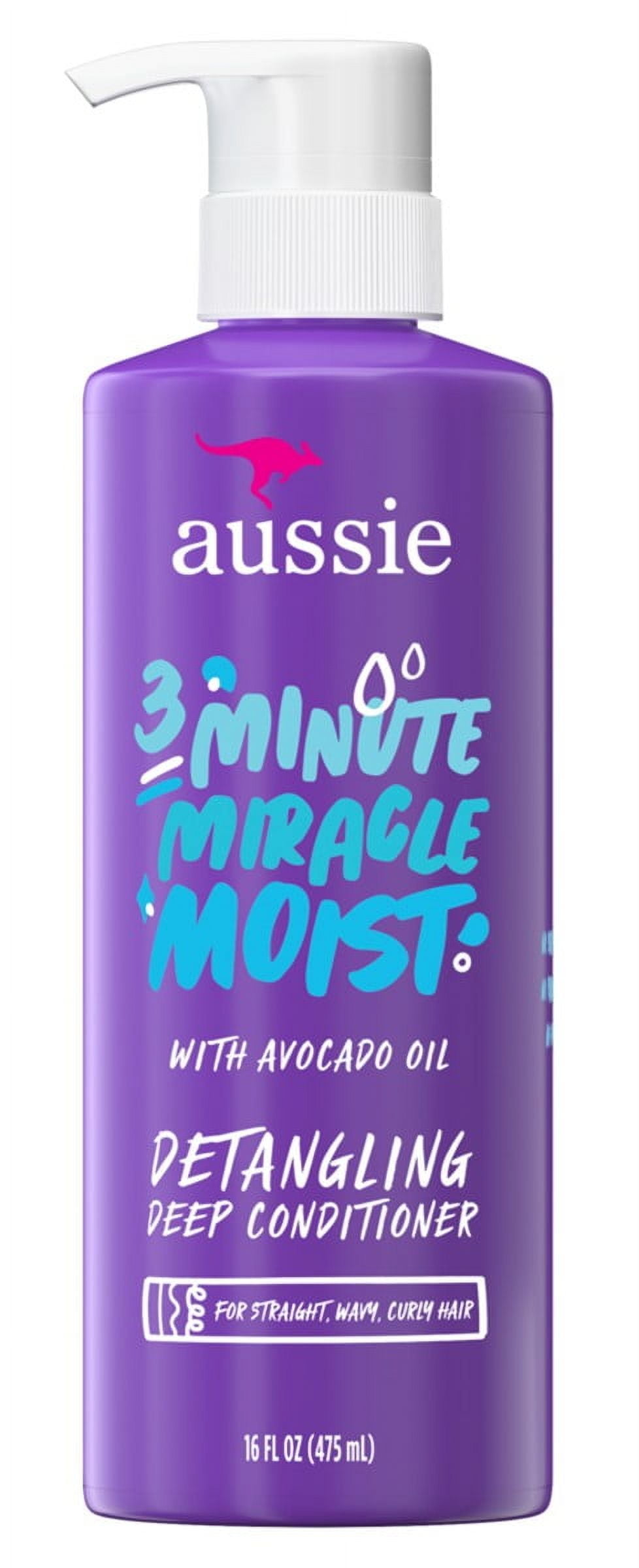 Aussie 3 Minute Miracle Moist Deep Conditioner 16oz Pump (Pack of 2 ...