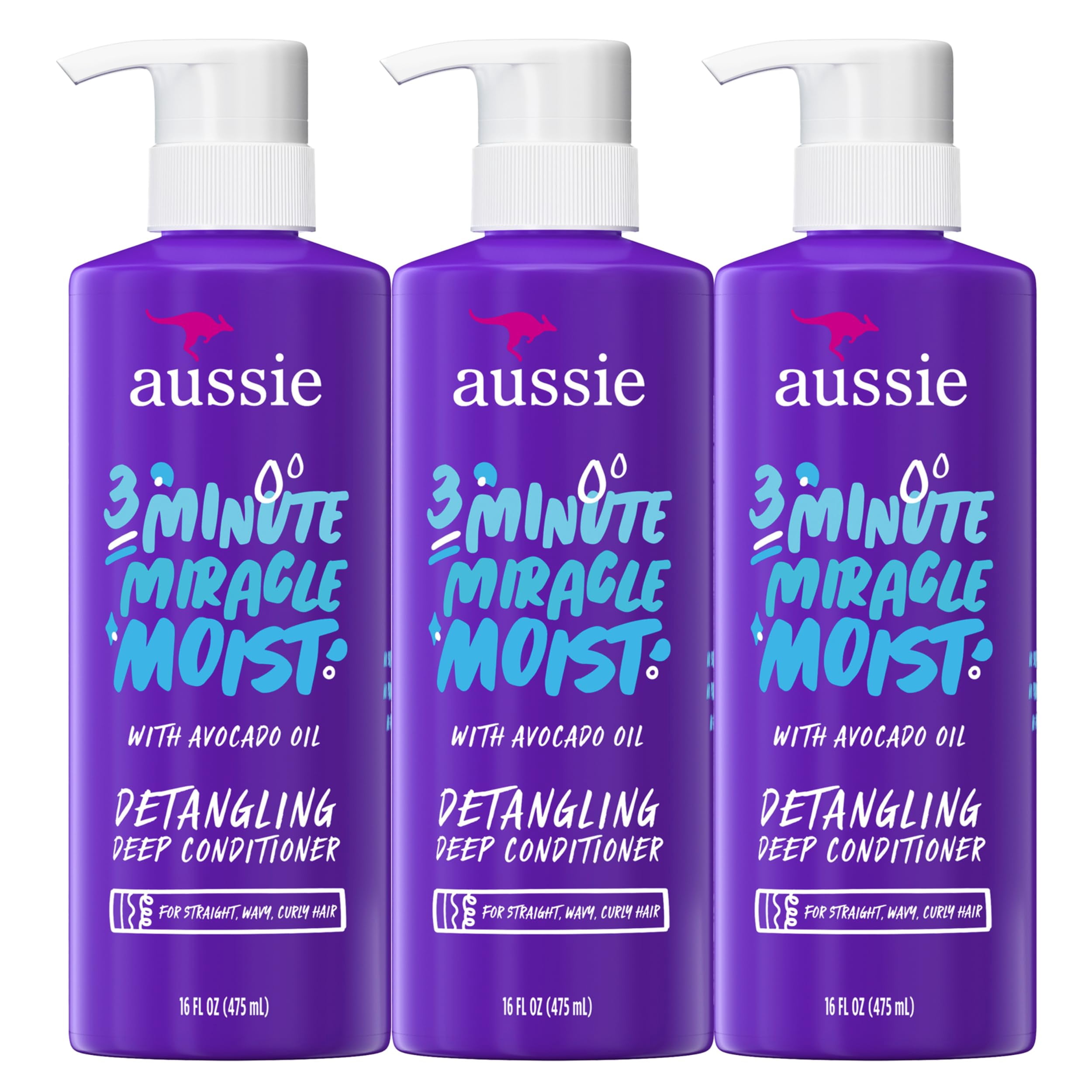 Aussie 3 Minute Miracle TMA2 Moist Deep Conditioner for Dry Hair ...