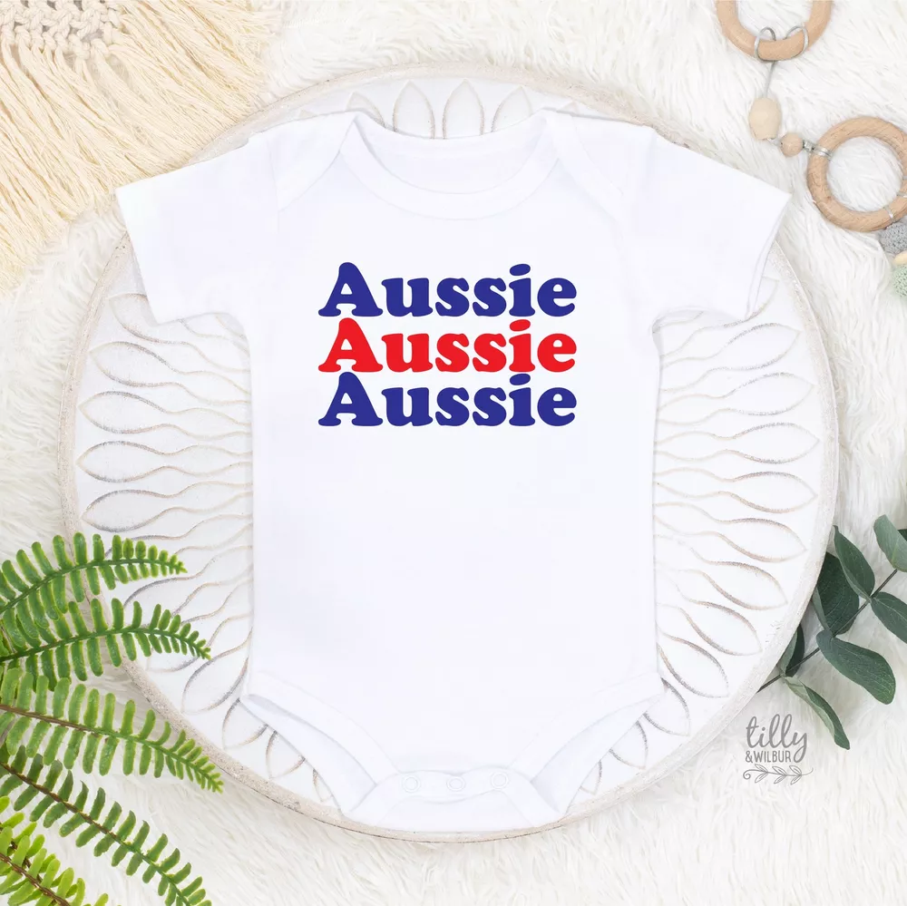 Aussie Aussie Aussie Baby Bodysuit, Australia Day Sâ®, Happy Australia ...