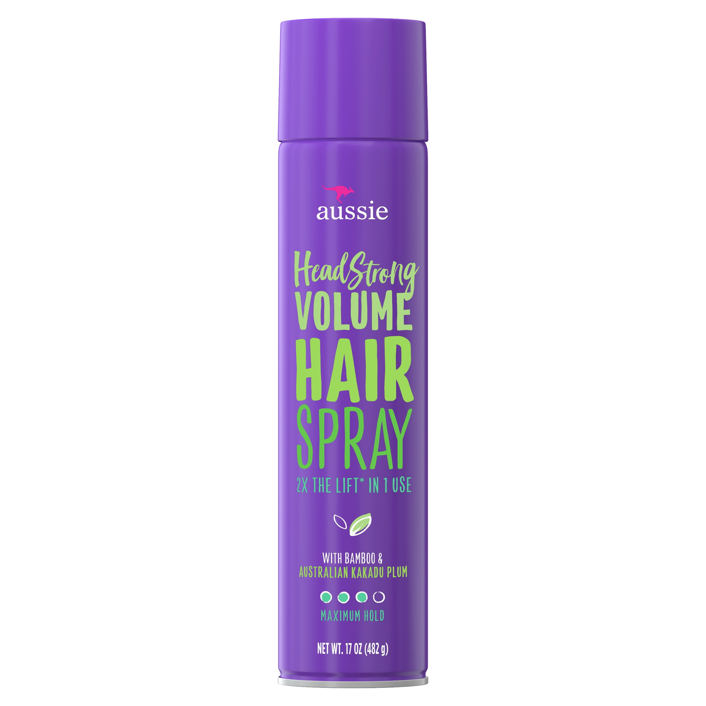 Aussie Headstrong Volume Hairspray, All-Day Hold, 17 oz, Bamboo Infused ...