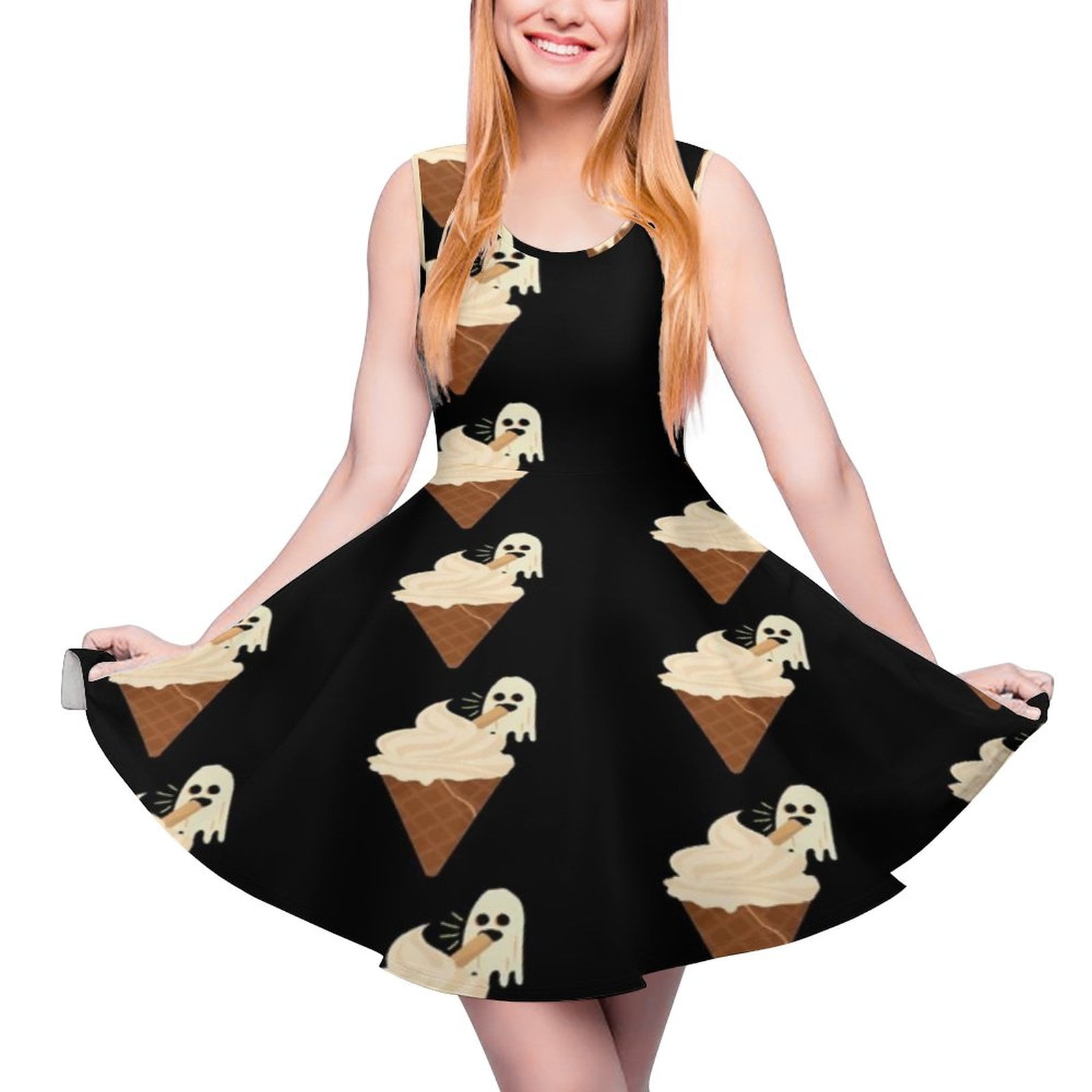 Aussie Ice Creams Dress Make Merriness Print Korean Fashion Dresses ...