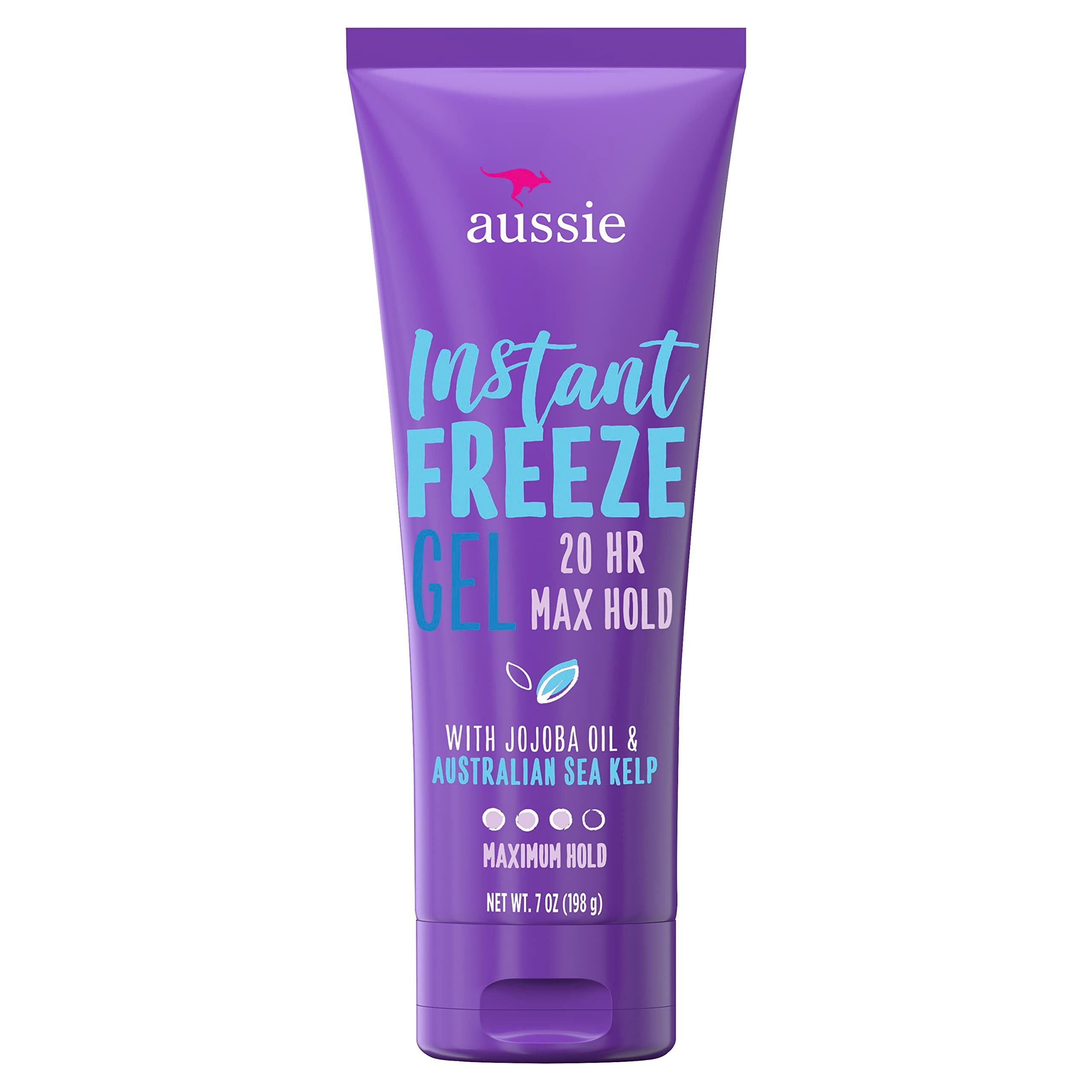Aussie Instant Freeze Hair Gel With Jojoba Oil & Sea Kelp, 7 Ounce ...