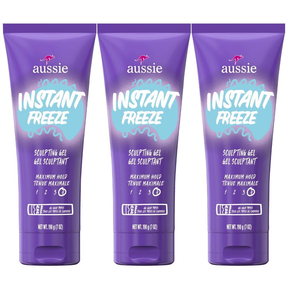 Aussie Instant Freeze Sculpting OKA4 Hair Gel, Maximum Hold, No Flaking ...