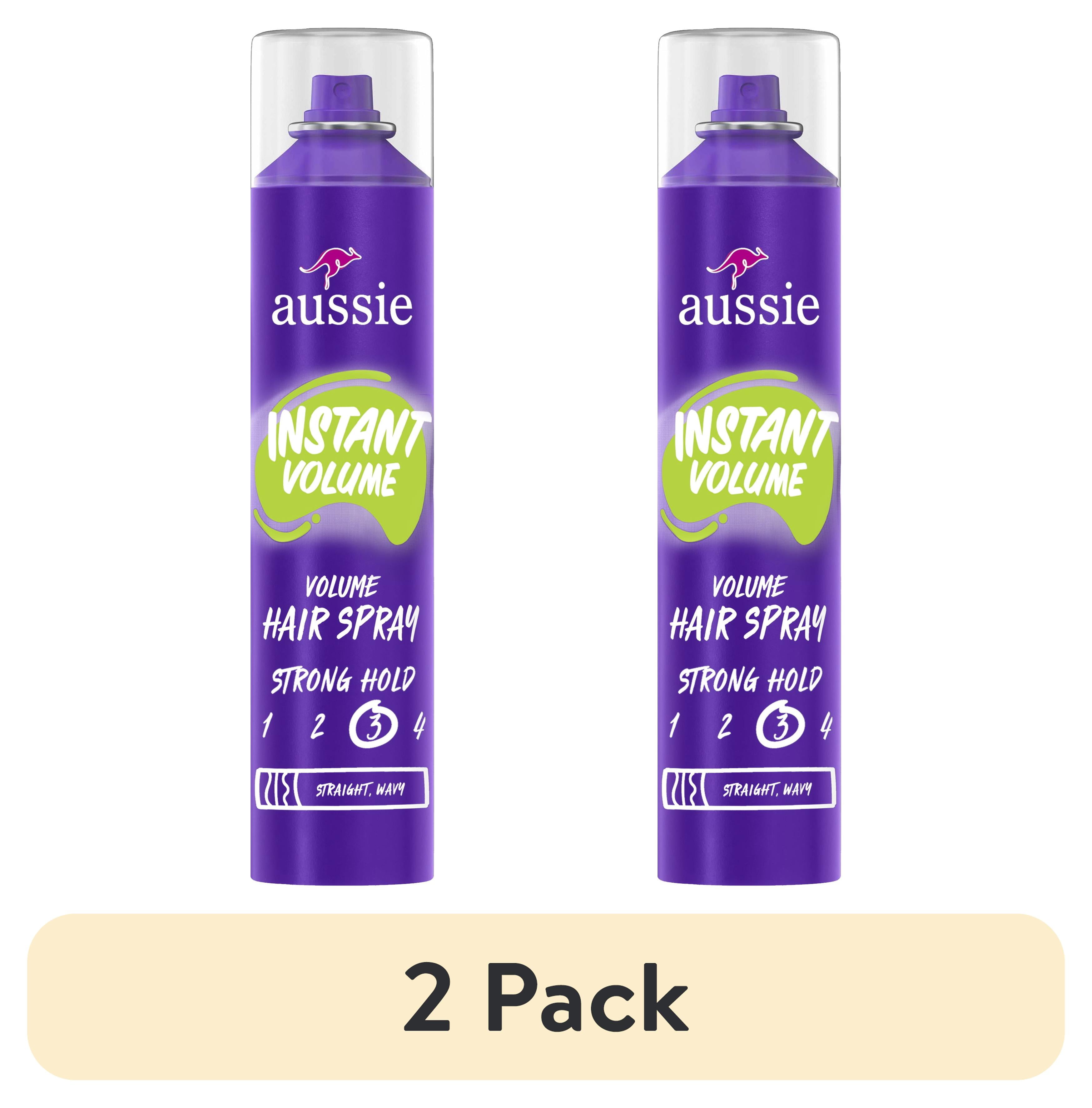 (2 pack) Aussie Instant Volume Hair Spray for Wavy and Straight Hair ...