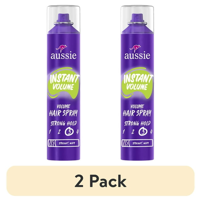 (2 pack) Aussie Instant Volume Hair Spray for Wavy and Straight Hair ...