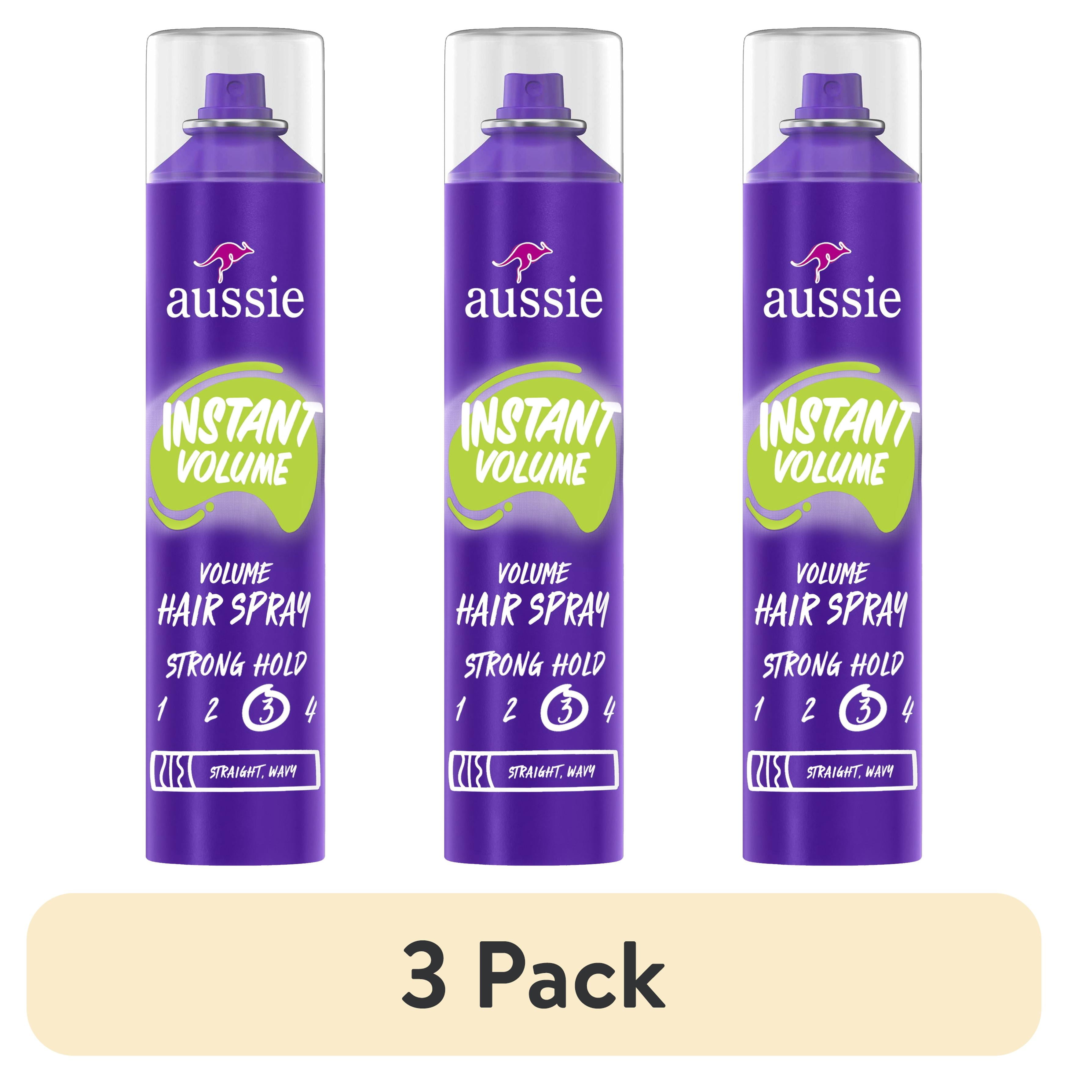 (3 pack) Aussie Instant Volume Hair Spray for Wavy and Straight Hair ...