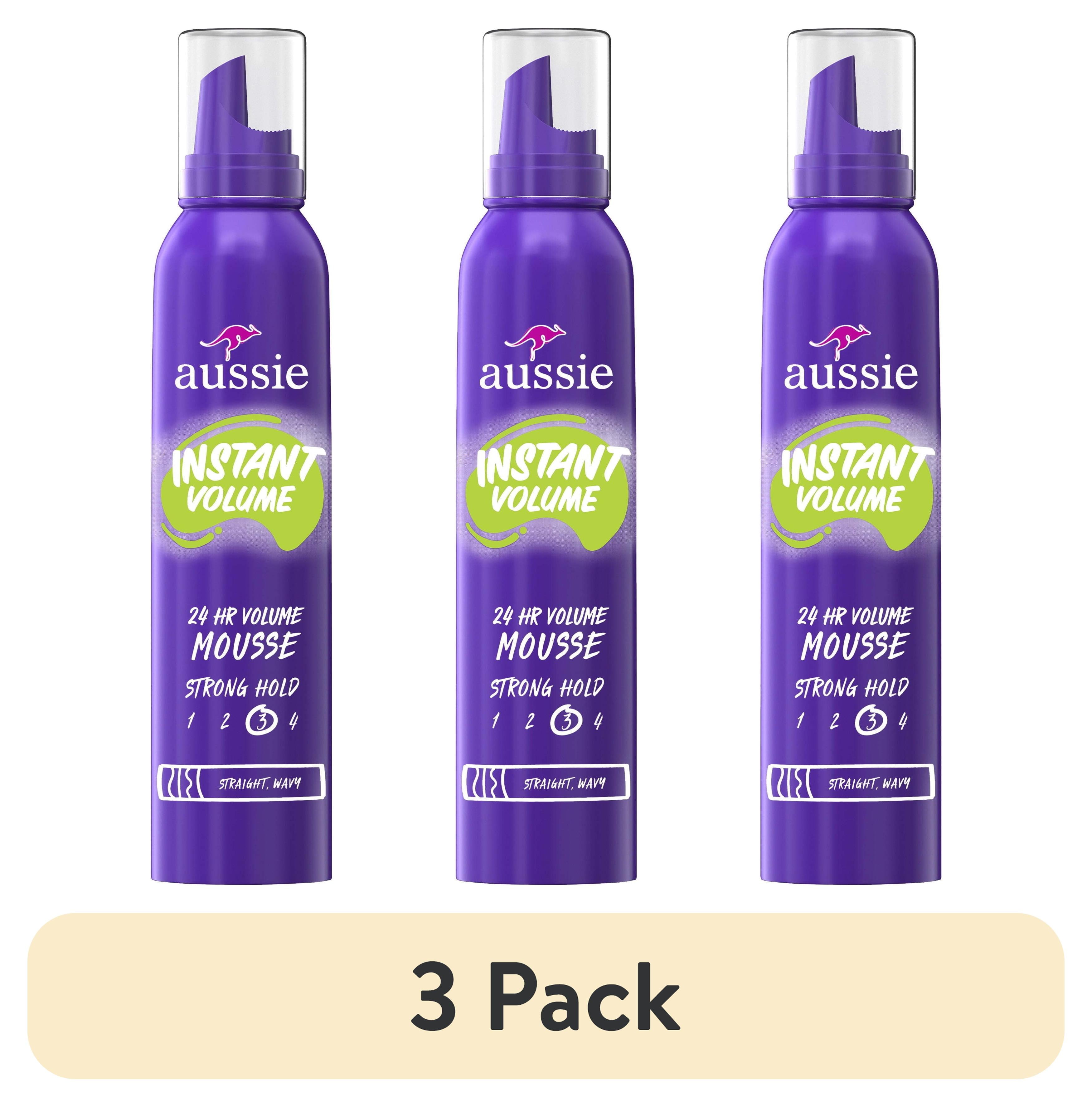 (3 pack) Aussie Instant Volume Mousse, 24-Hour Volume Mousse, 6 oz ...