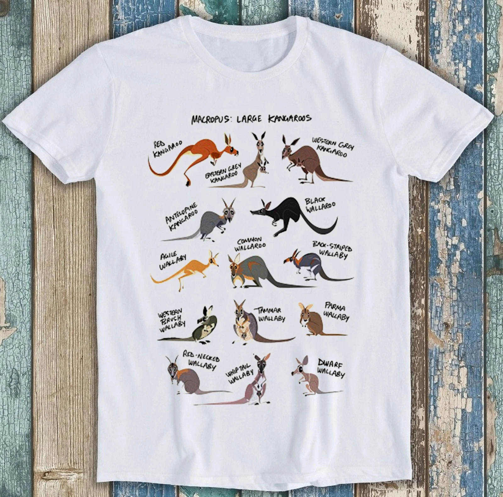 Aussie Kangaroos Australian Wallabies List Funny Meme Graphic Unisex T ...