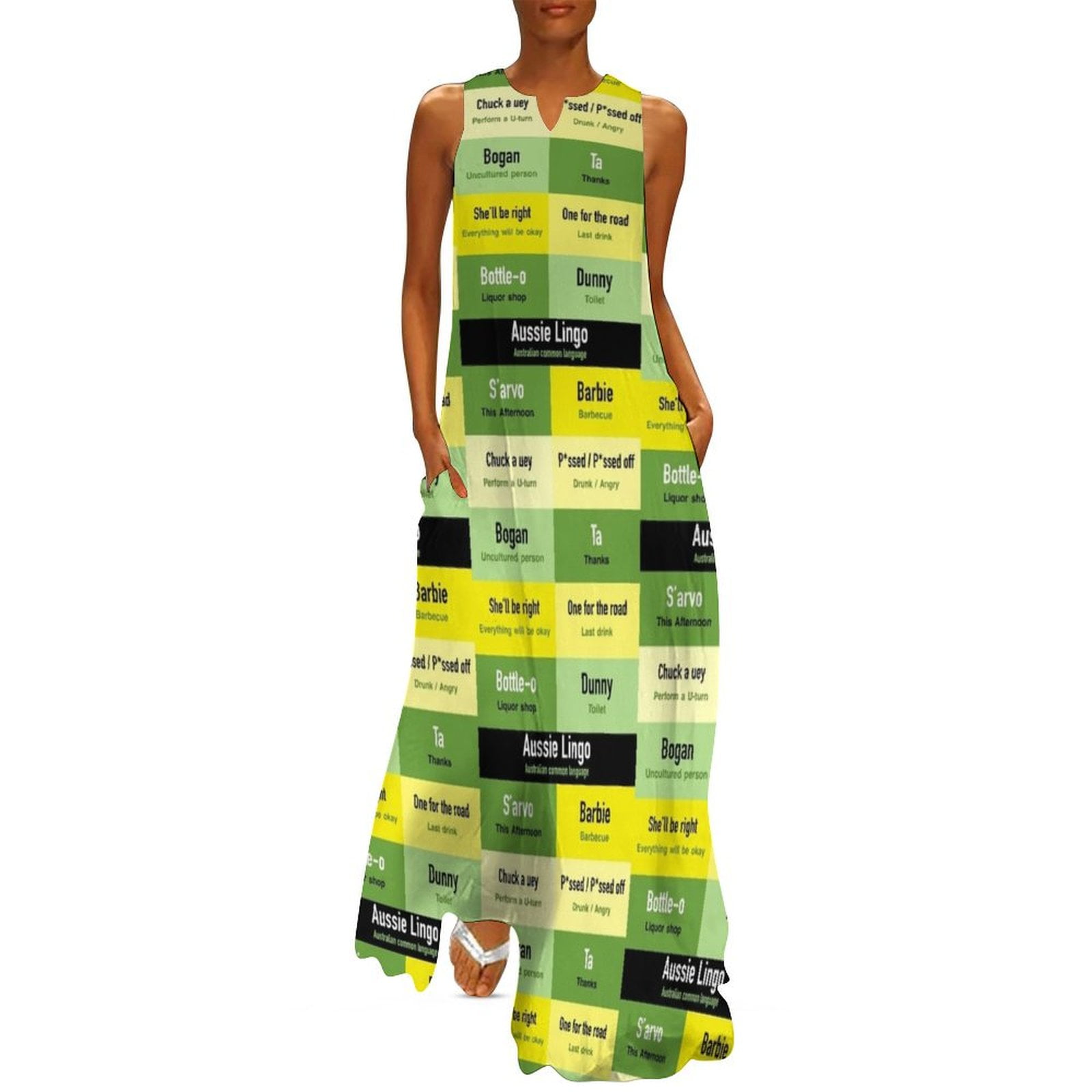 Aussie Lingo Long Dress women's summer dress 2025 women's evening dress ...