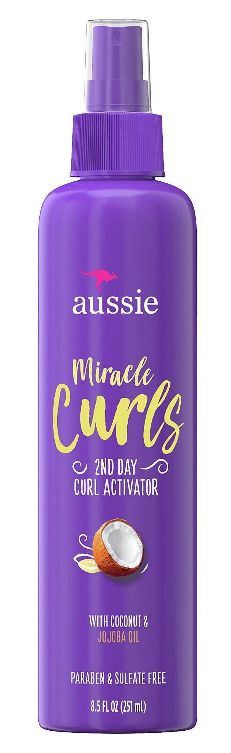 Aussie Miracle Curls Refresh Curl Activator, Coconut and Jojoba Oil, 8. ...