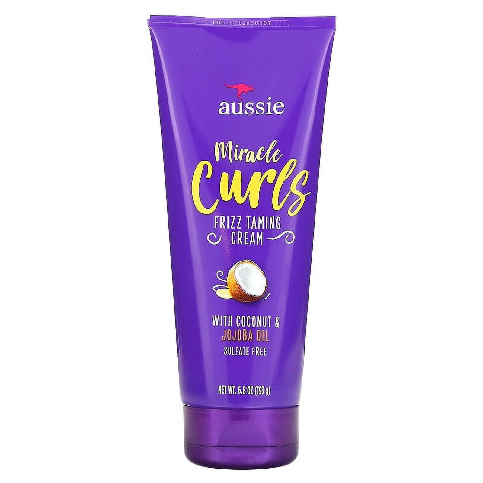 Aussie Miracle Curls, Hydrating Frizz Taming Cream with Moist Coconut ...