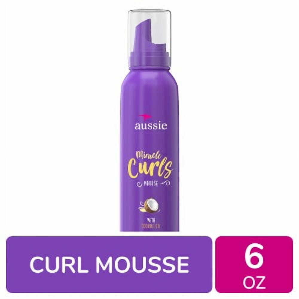 Aussie Miracle Curls Styling Mousse with Coconut and Jojoba Oil 6.0 oz ...