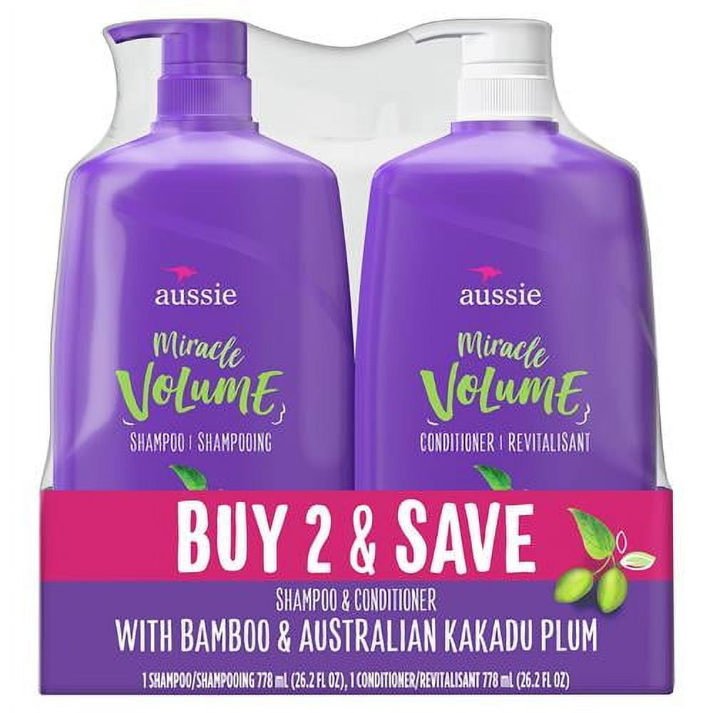 Aussie Miracle Volume With Bamboo & Kakadu Plum, Paraben Free Shampoo ...