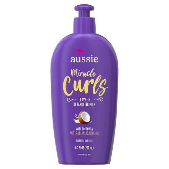 Aussie Mircale Curls Leave In Detangling Milk Treatment, 6.7 Oz, Hair ...