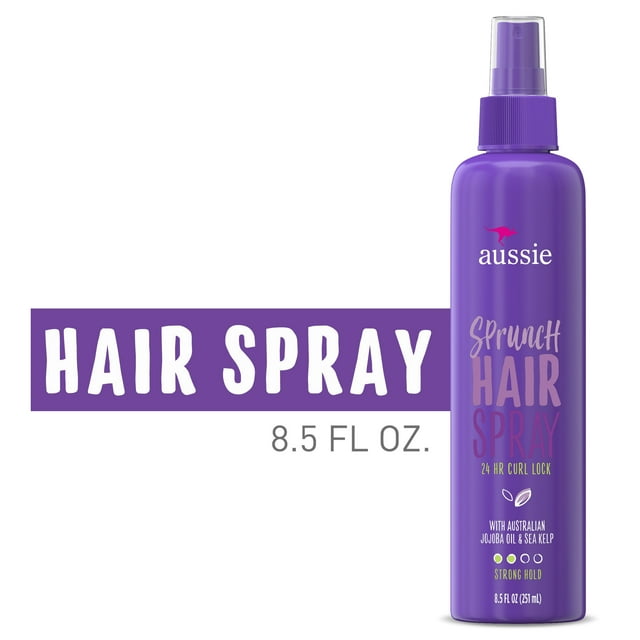 Aussie Sprunch Non-Aerosol Hairspray, Strong Hold, 8.5 fl oz - Walmart.com