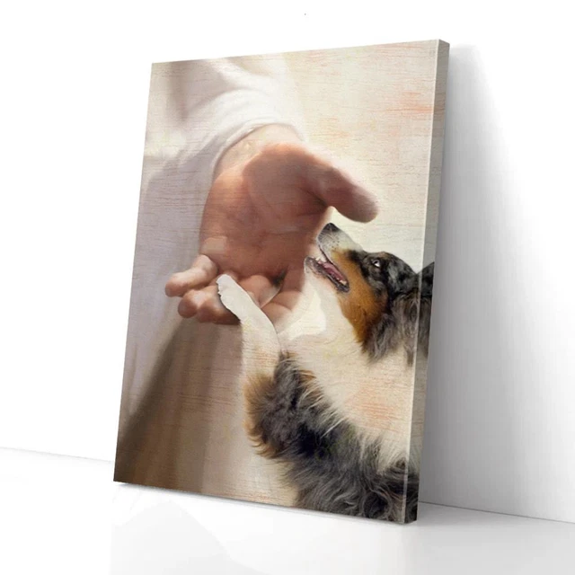 Aussie Take My Hand Jesus Home Decor Vintage Art Print Cute Birthday ...