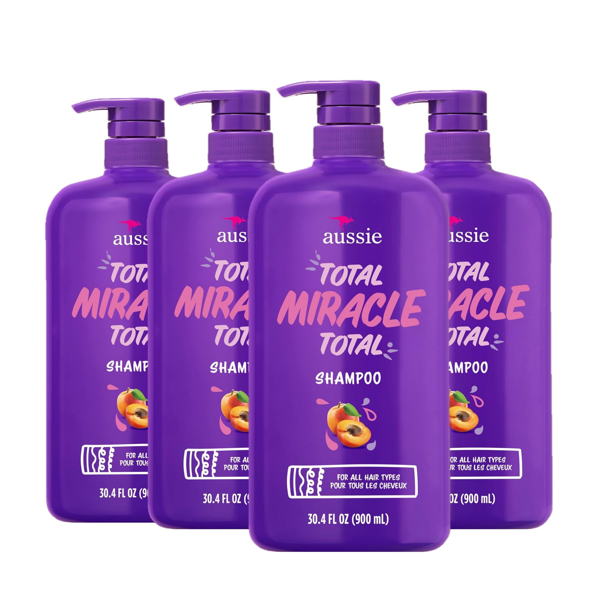 Aussie Total Miracle 7 Benefit Shampoo For Dry, Damaged Hair Of All ...