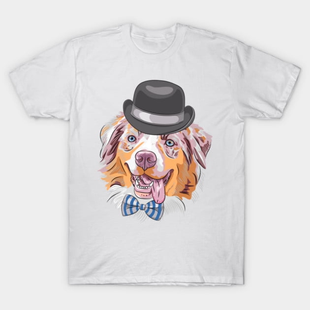 Aussie With A Hat Australian Shepherd Cowboy Western Farm Dog Unisex T ...
