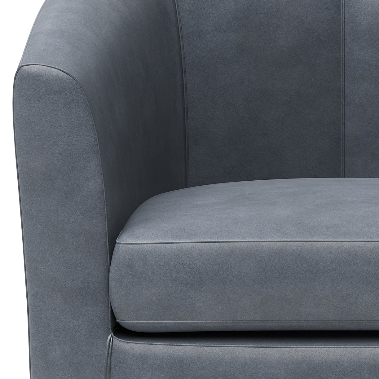 Austin 30 inch Wide Tub Chair in Stone Grey Vegan Leather - Walmart.com