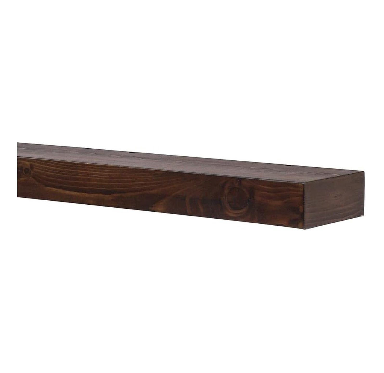 Austin 60 Inch Floating Fireplace Mantel Shelf | Burnished Walnut ...