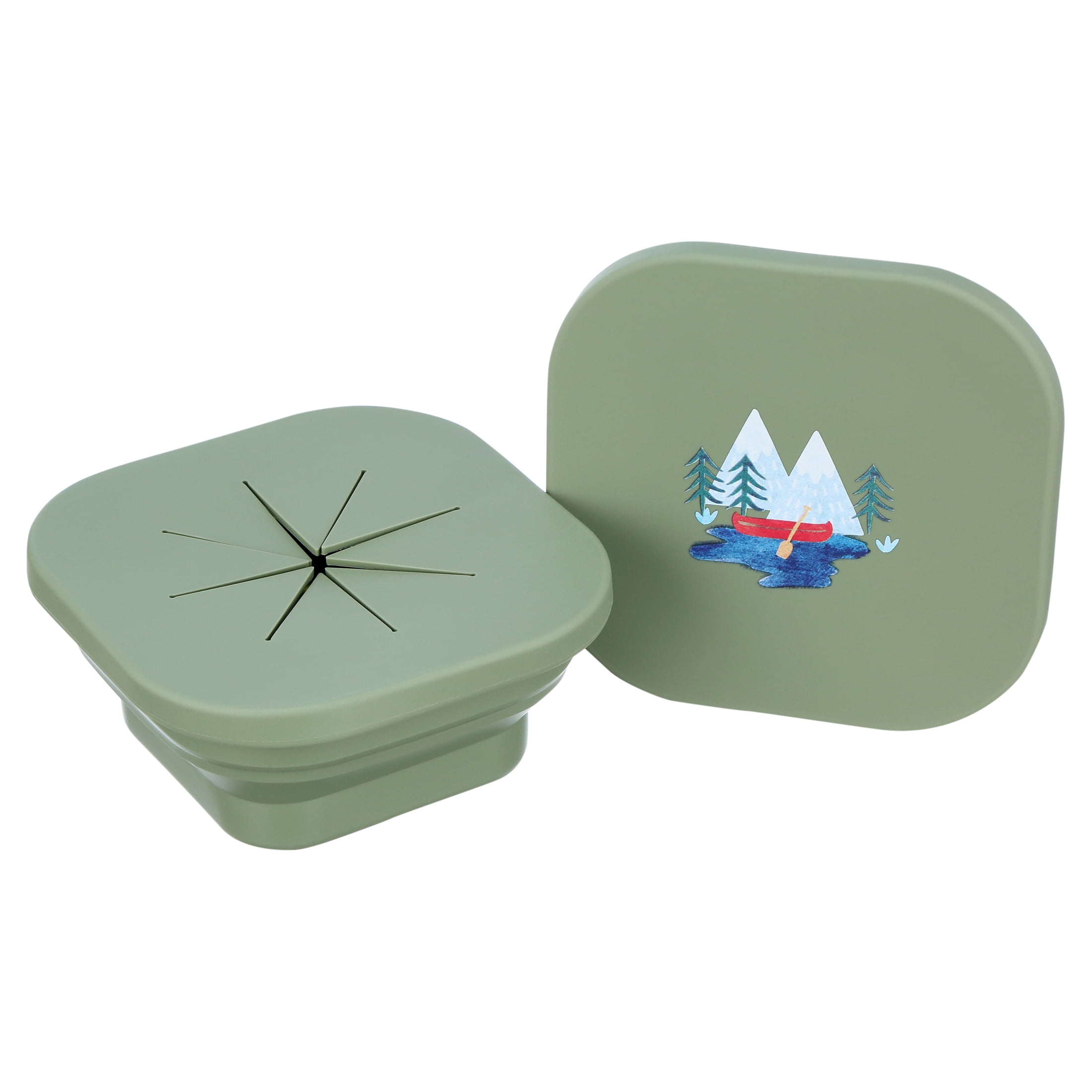 Austin Baby Collection Silicone Collapsible Snack Bowl for Kids, Camper ...