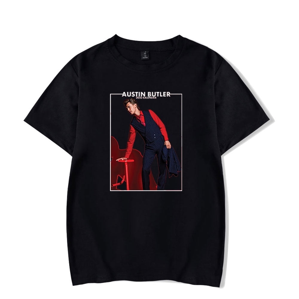 Austin Butler 2025 Merch T-shirt New Print Logo Fan Memorial Round Neck ...