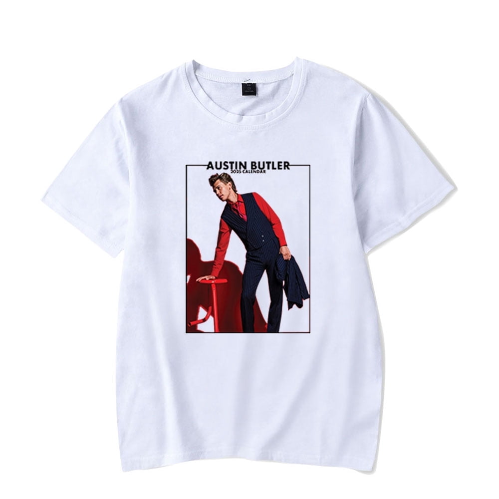 Austin Butler 2025 Merch T-shirt New Print Logo Fan Memorial Round Neck ...