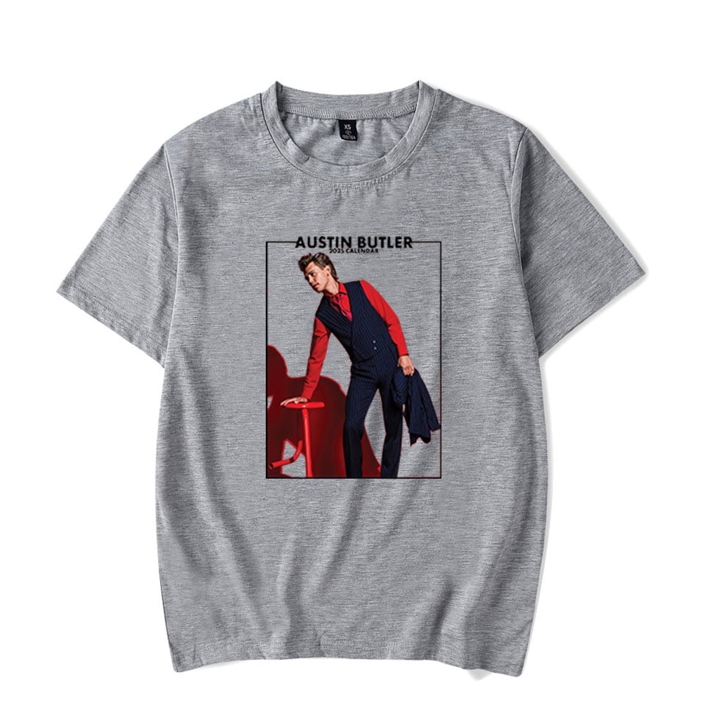 Austin Butler 2025 Merch T-shirt New Print Logo Fan Memorial Round Neck ...