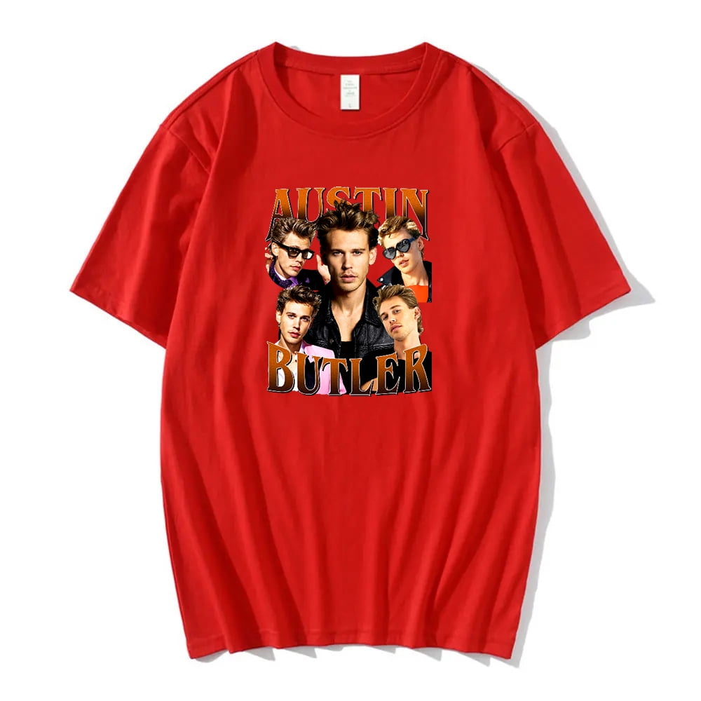 Austin Butler T-shirt Vintage Graphic Crewneck Short Sleeve Streetwear ...