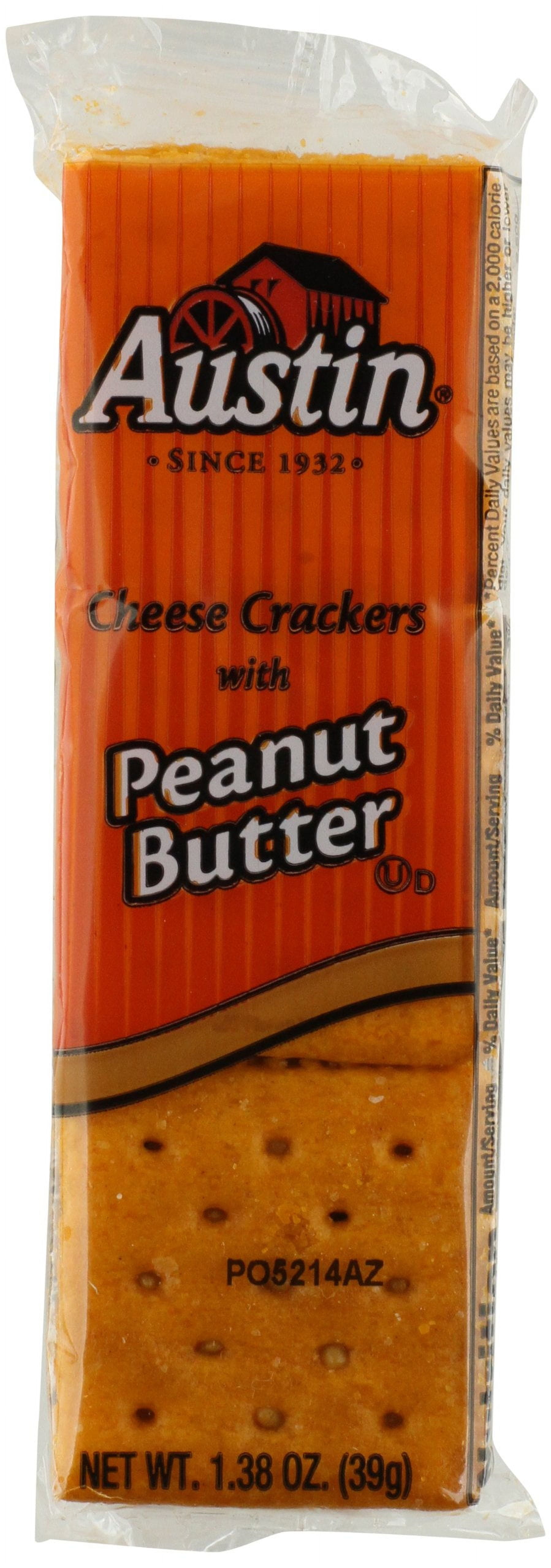 Austin Cheese Crackers with SAF21 Peanut Butter, 1.38oz (27 count ...