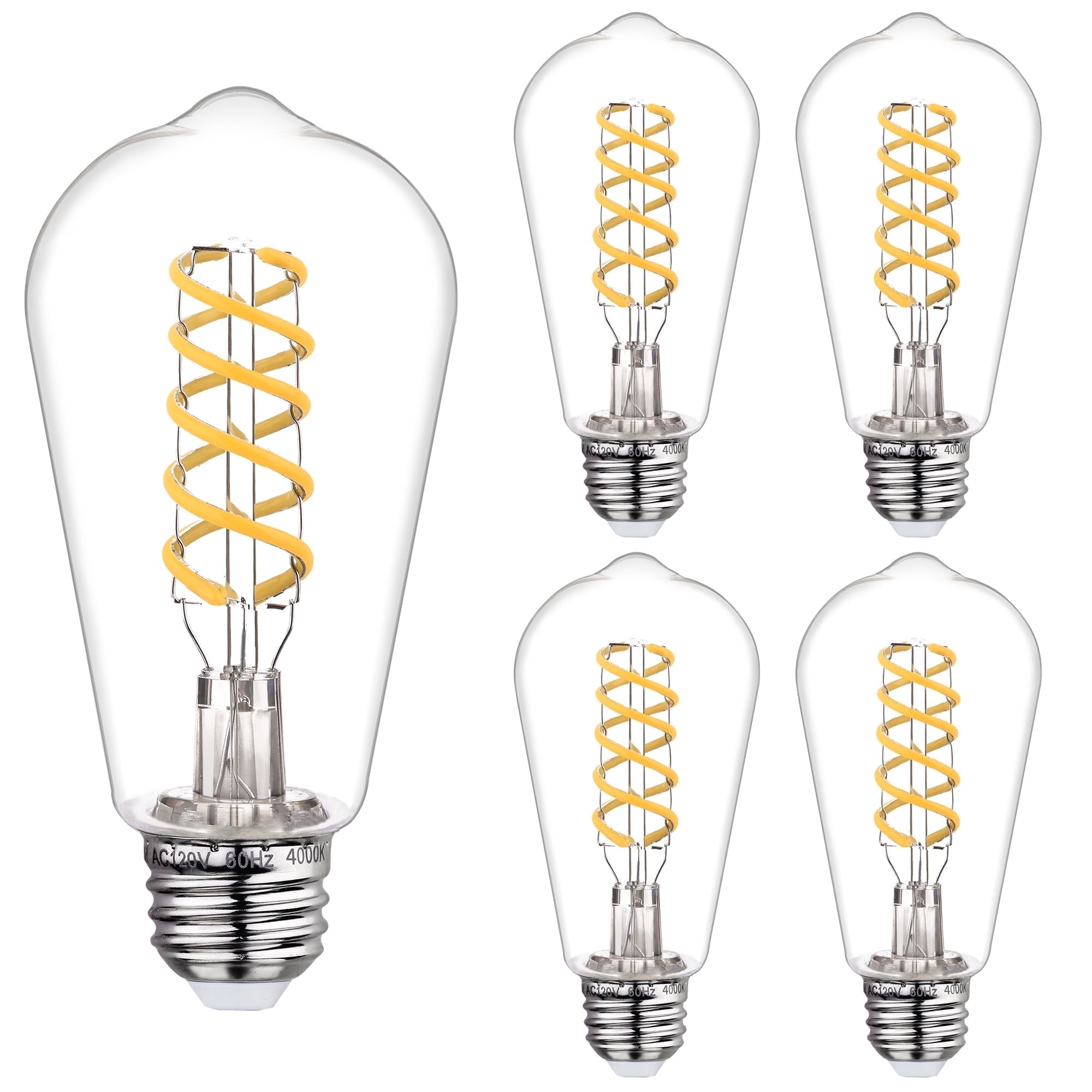 Austin Coast 4-Pack 60 Watt Equivalent, E26 4000K LED Neutral White ...