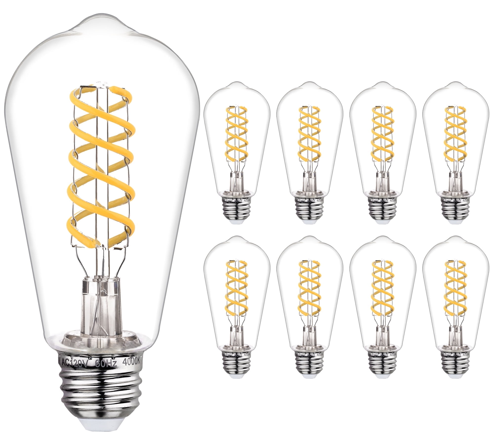 Austin Coast 8-Pack 60 Watt Equivalent, Warm White 4000K Light Bulbs ...