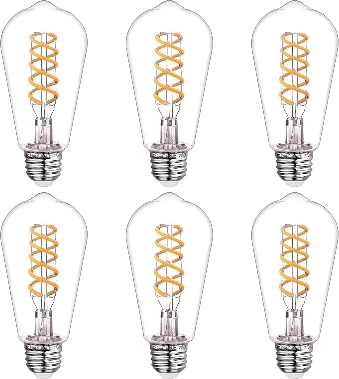 Austin Coast 6 - Pack ST58 (ST19) Plastic LED Lamp, 6W Equivalent to ...
