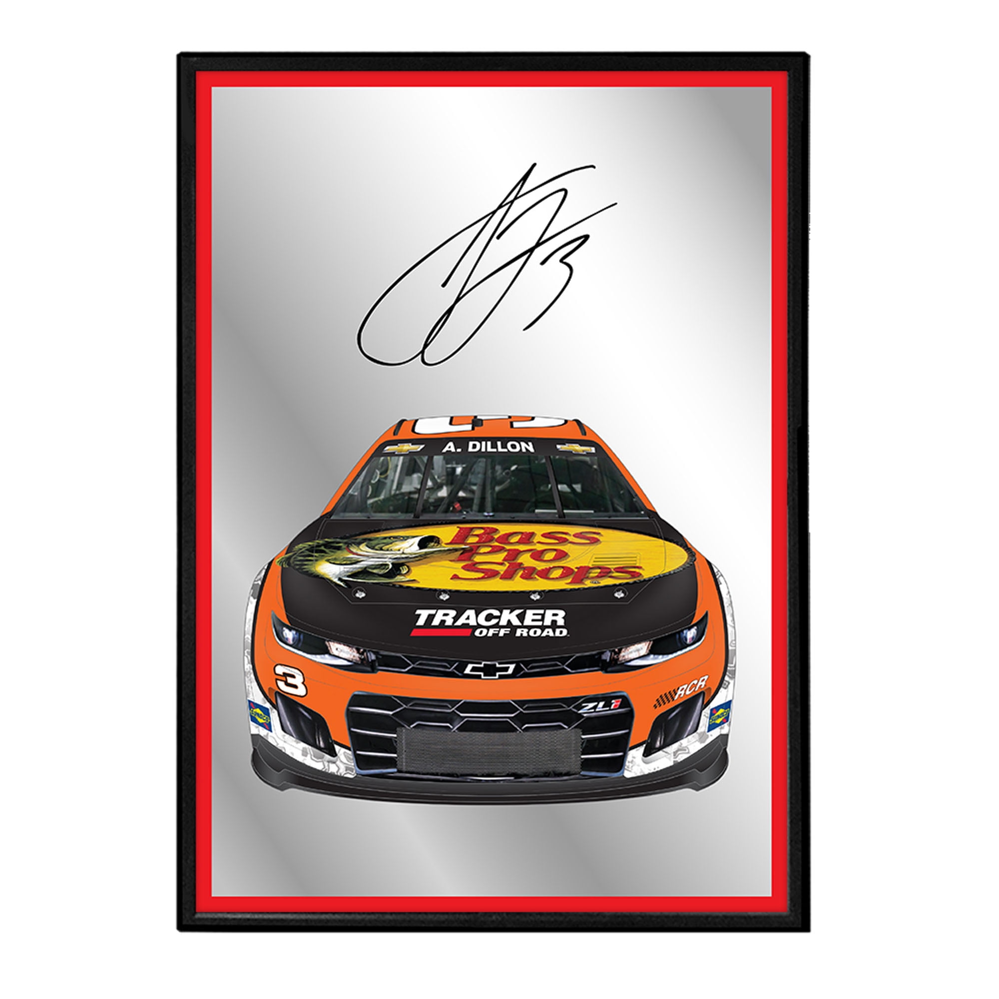 Austin Dillon 19" x 27" Framed Mirrored Wall Sign - Walmart.com