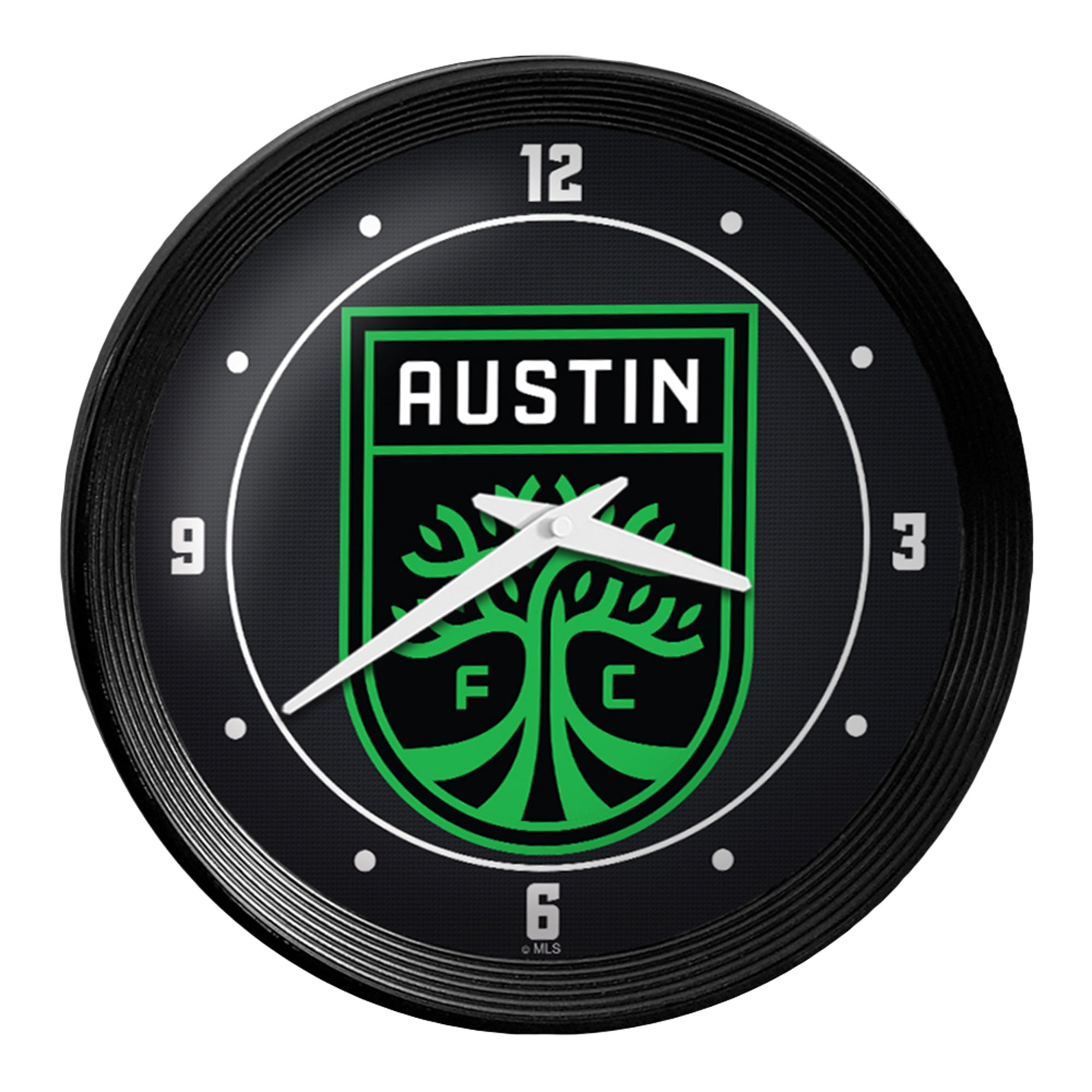 Austin FC 15" Ribbed Frame Wall Clock - Walmart.com