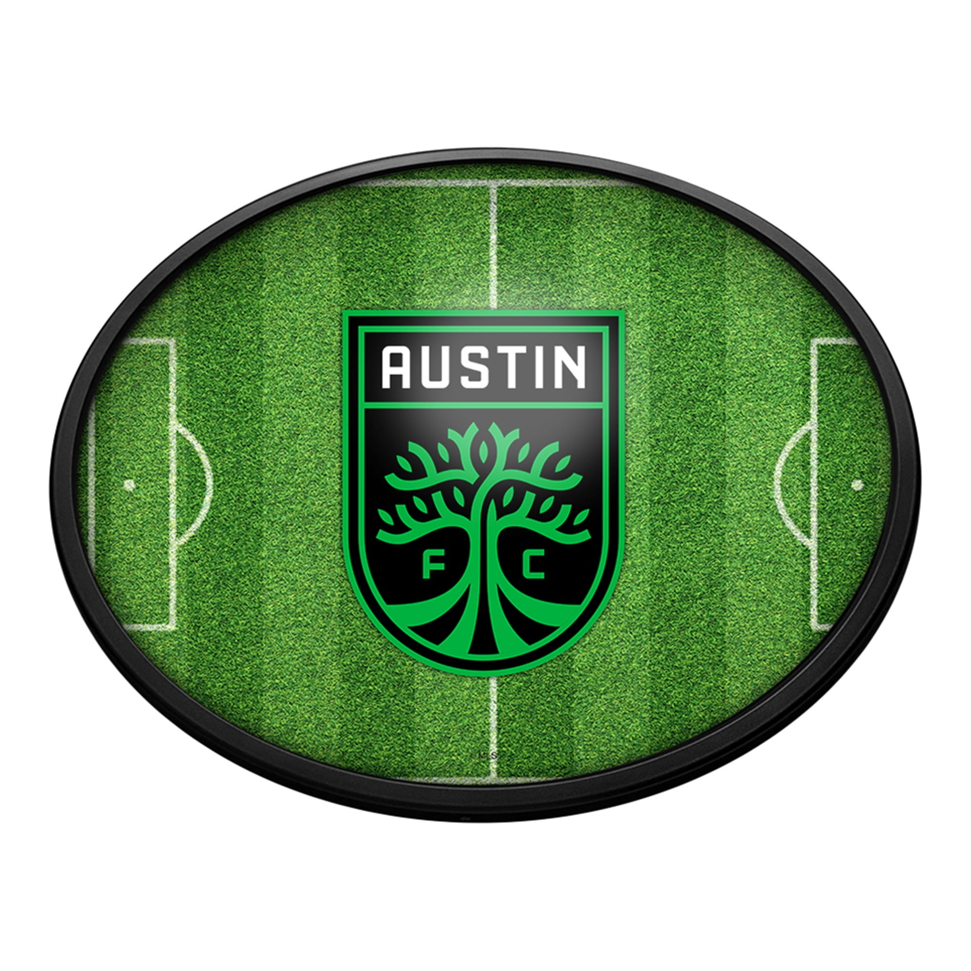 Austin FC 18'' x 14'' Slimline Illuminated Field Oval Wall Sign ...
