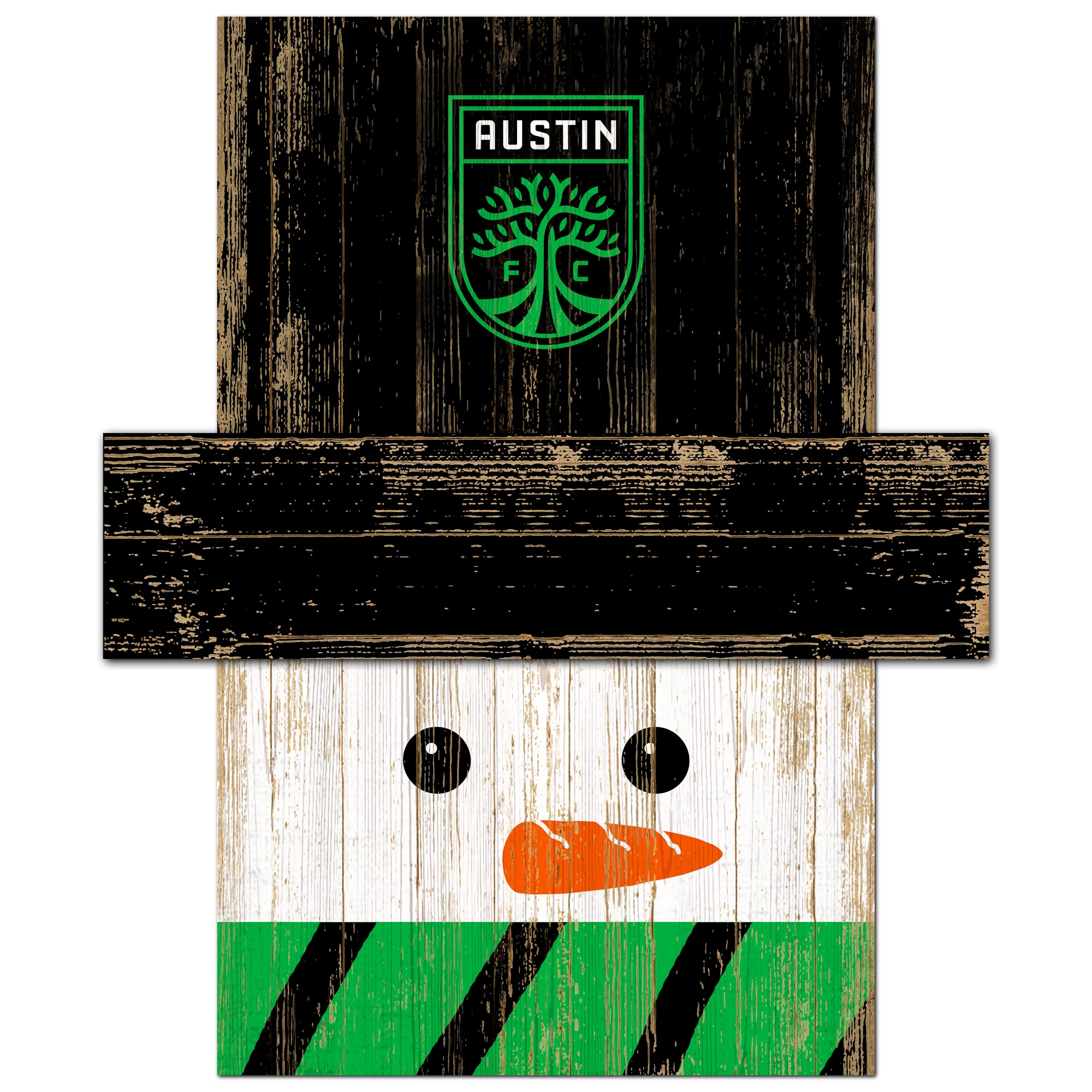 Austin FC 19'' x 16'' Snowman Head Sign - Walmart.com