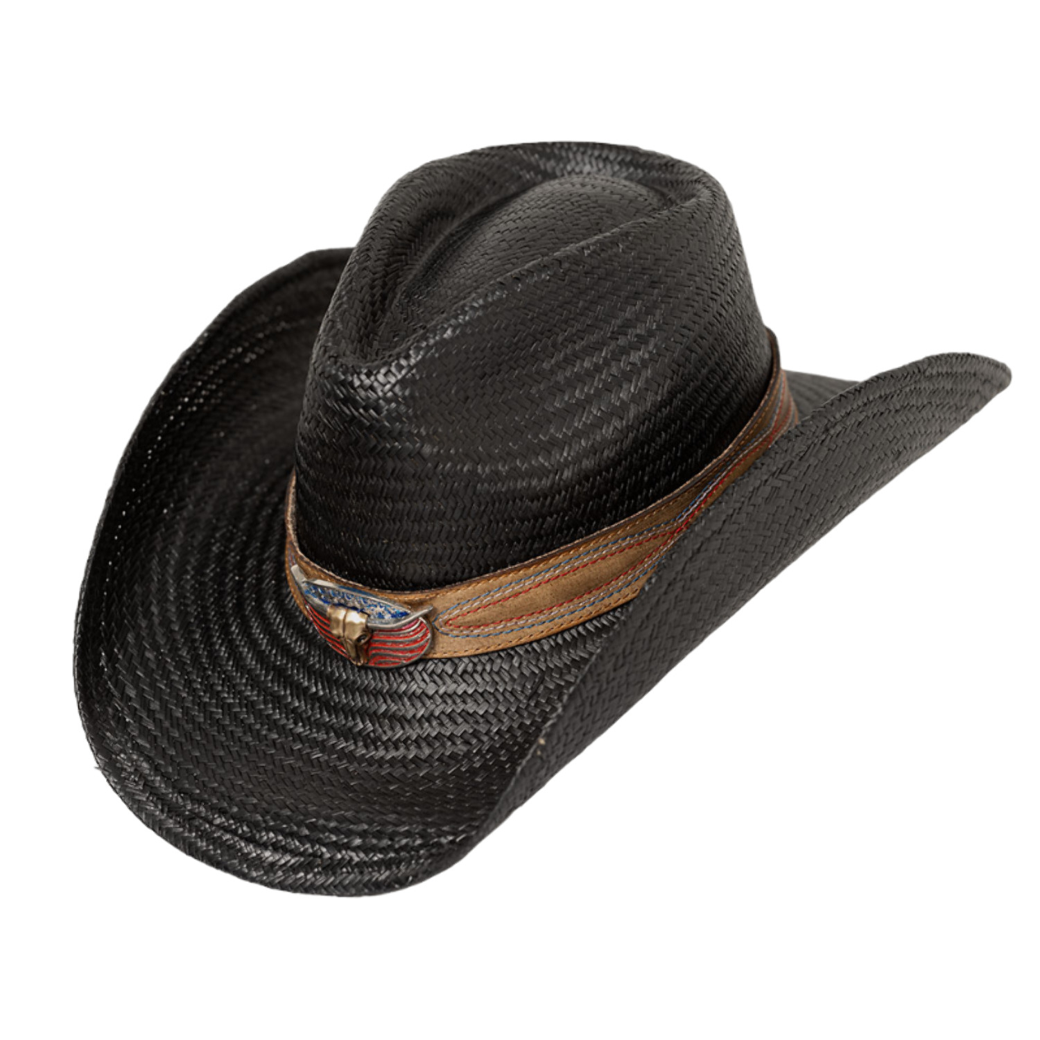 Austin Handmade Hats Linker Black Straw Hat 05-905 - Walmart.com