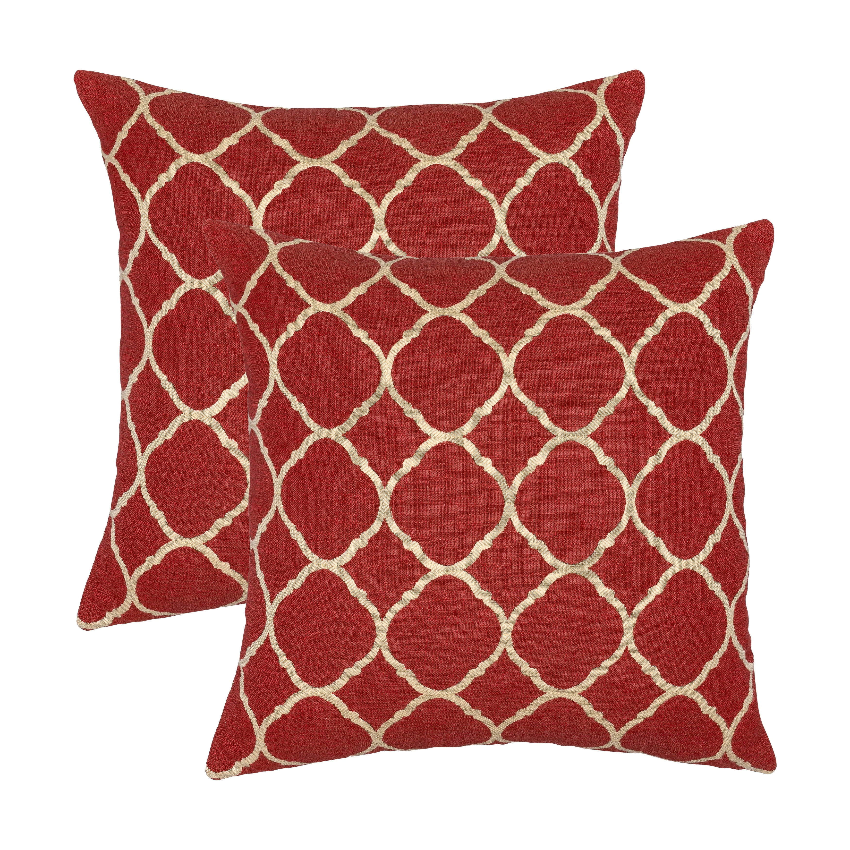 Austin Horn Classics Sunbrella Accord Crimson 18-inch Pillow (Set of 2 ...
