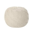 Free Shipping! Austin Knitted Cotton Pouf Beige - Walmart.com - Walmart.com