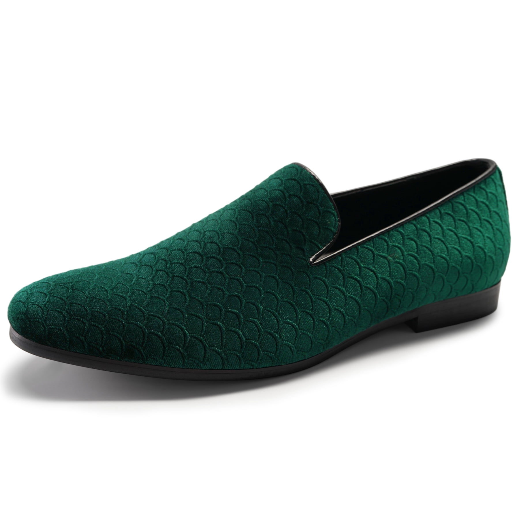 Austin Mill Men's Velvet Loafers Slip On Dress Shoes, Embossed Scale ...