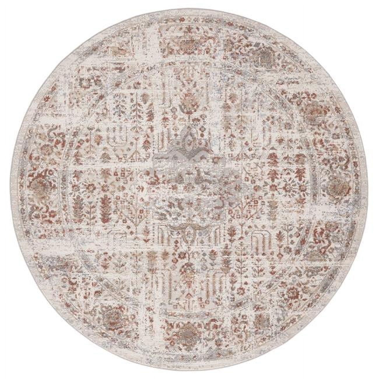 Austin Nixon Rust Round Rug, 7 ft. 10 in. - Walmart.com