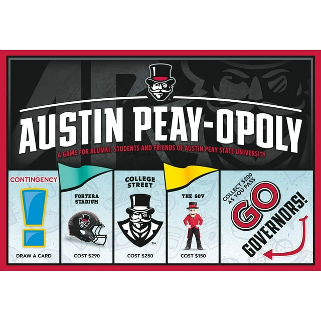Austin Peay Opoly Board Game, by Late for the Sky - Walmart.com