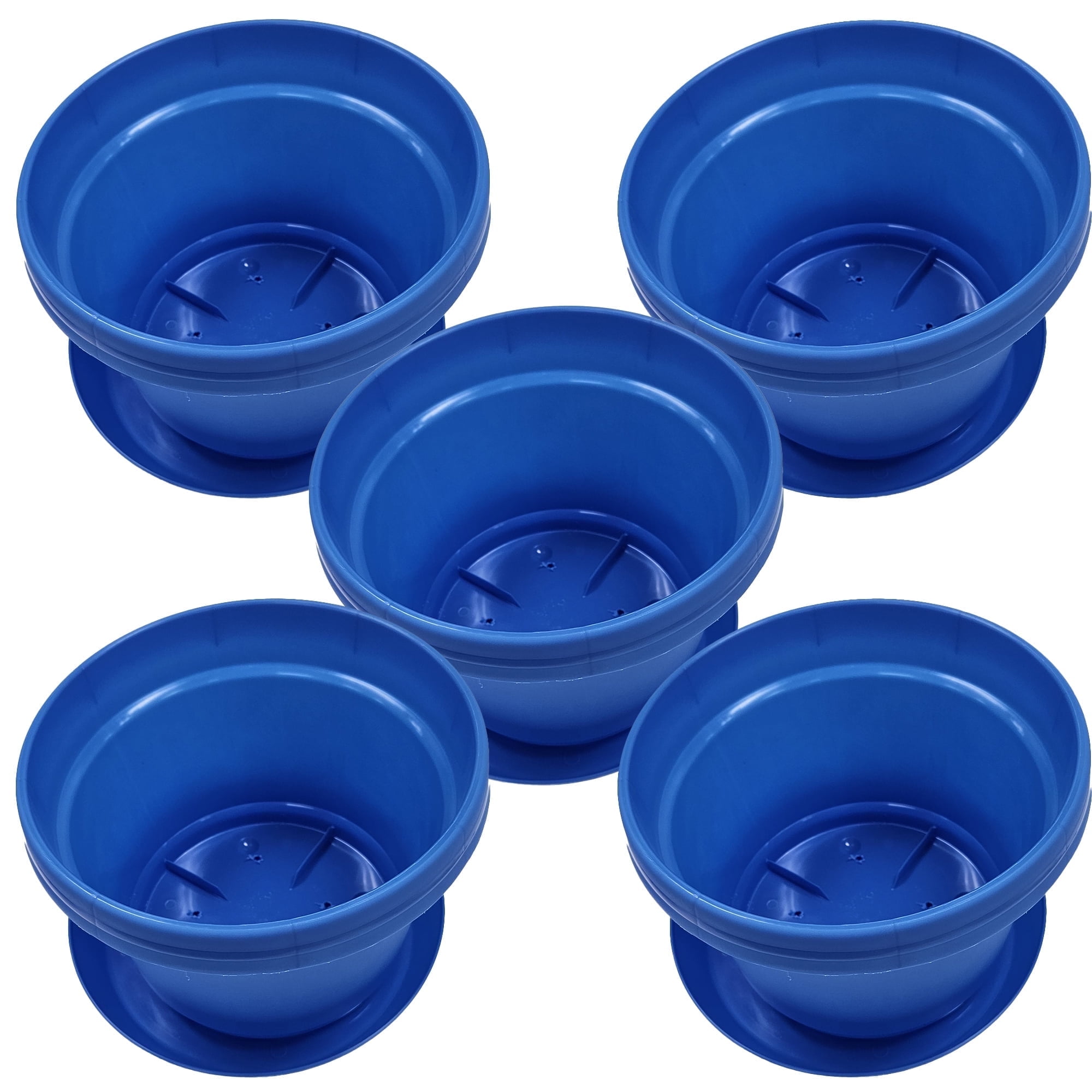 Austin Planter 12 Inch Flower Pot with Saucer Blue Colored ...