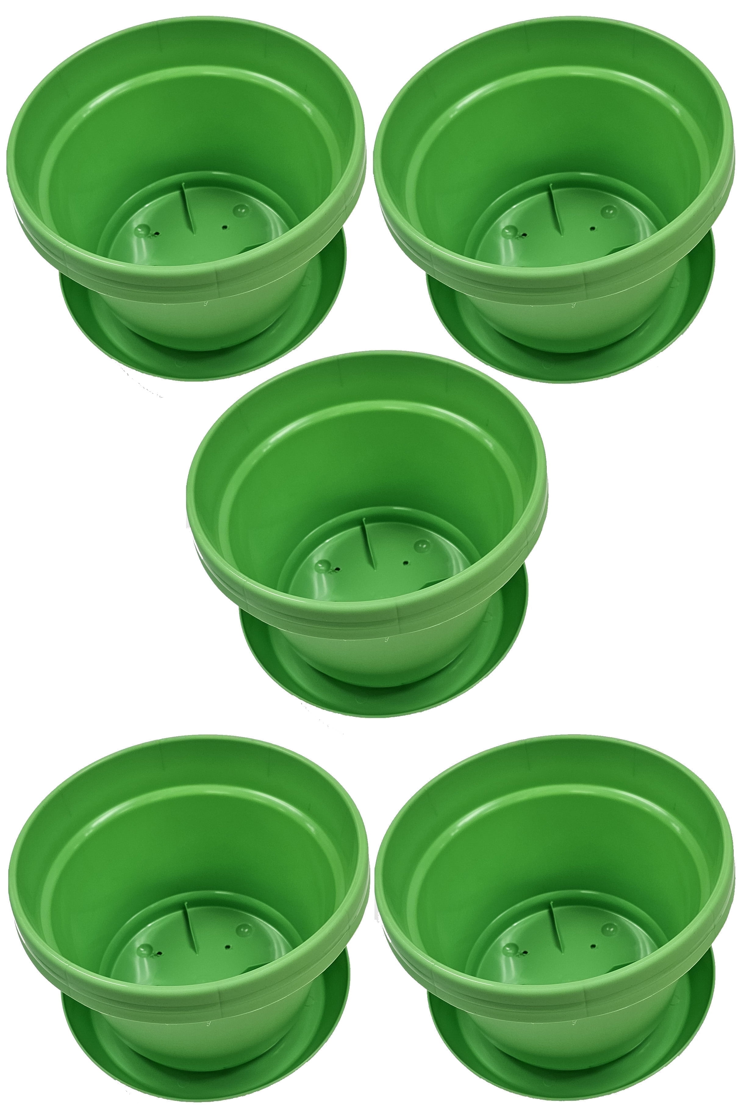 Austin Planter 12 Inch Flower Pot with Saucer Lime Green Colored ...