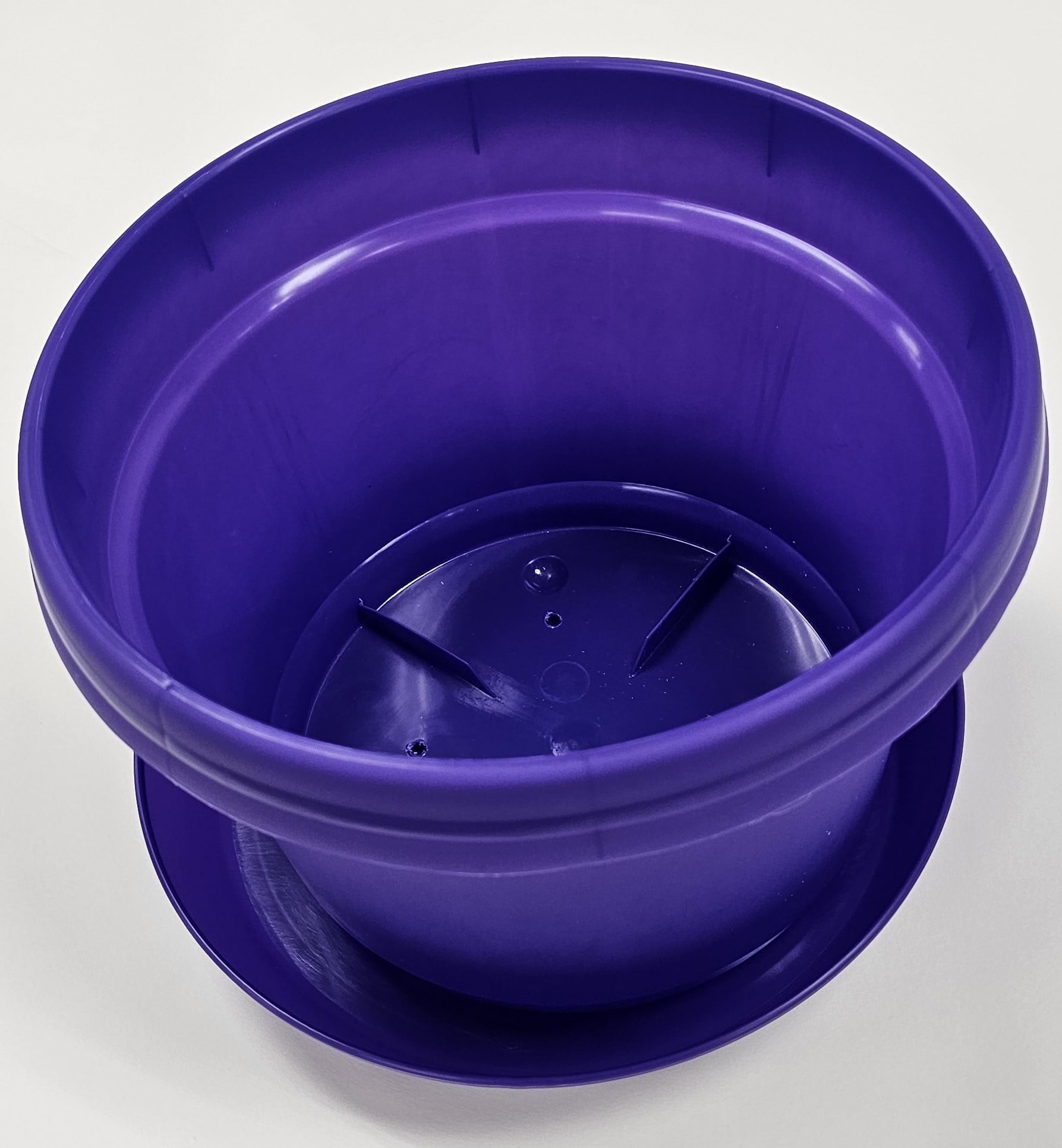 Austin Planter 12 Inch Flower Pot with Saucer Purple Colored ...