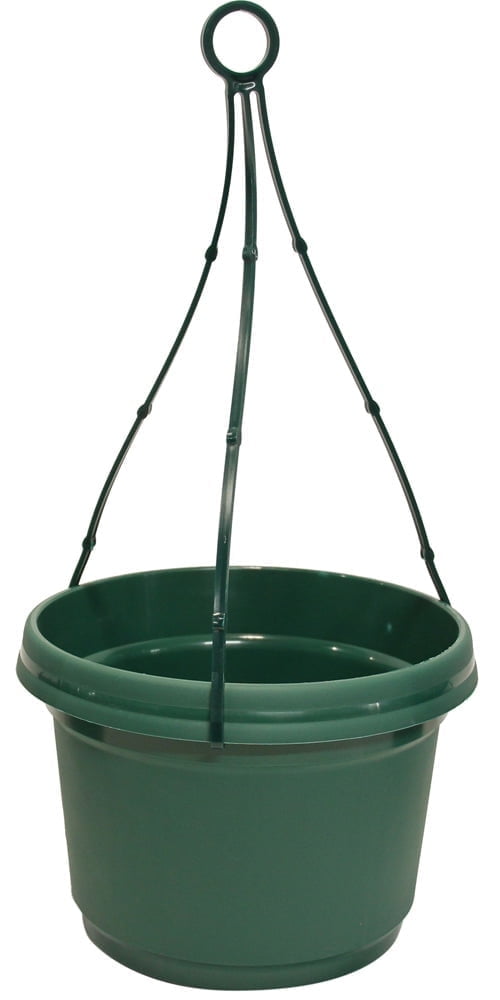 Austin Planter 12 Inch Hanging Flower Pot Hunter Green Colored ...